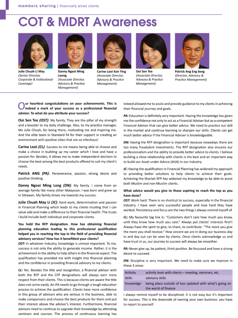 COT & MRDT Awareness - MFPC