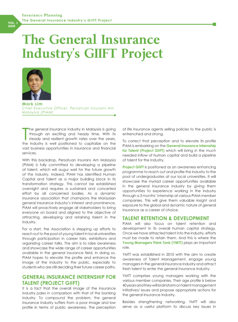 The General Insurance Industry's GIIFT Project - MFPC