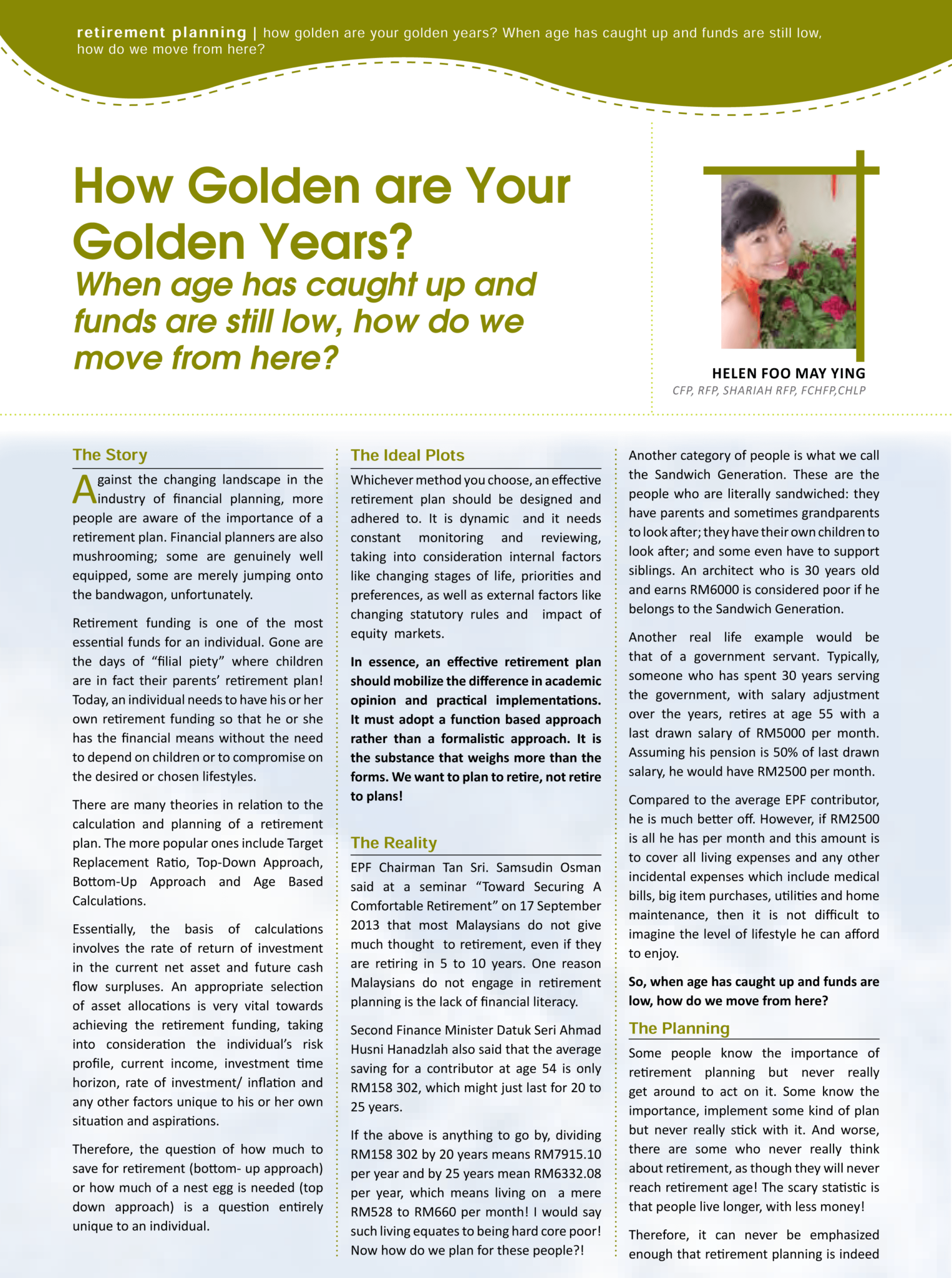 How Golden Are Your Golden Years Mfpc