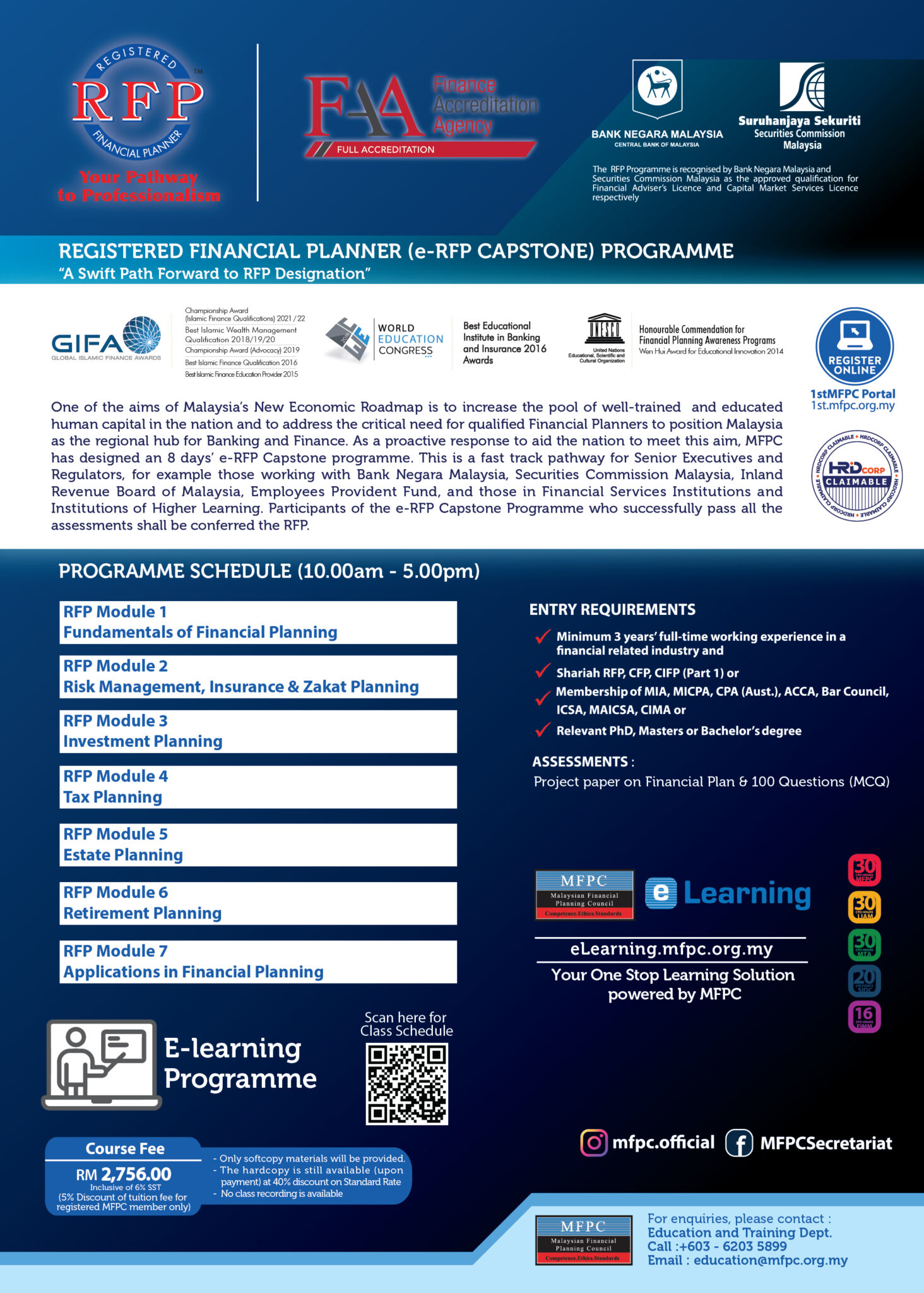 Registered Financial Planner (RFP) Capstone Programme - MFPC