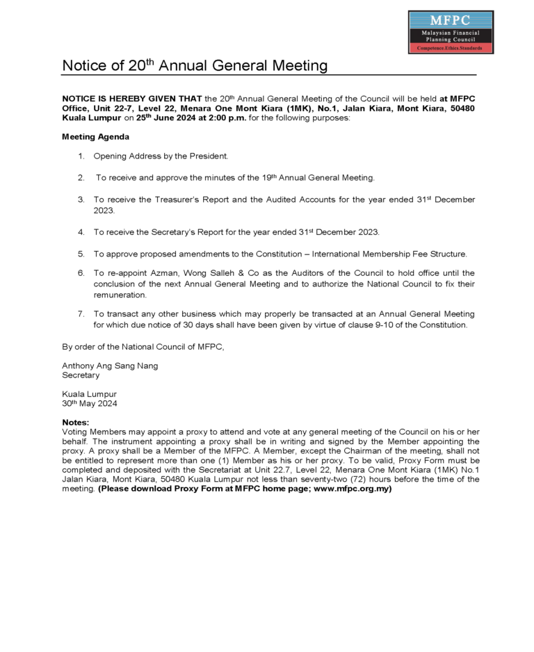 MFPC - Malaysian Financial Planning Council - MFPC