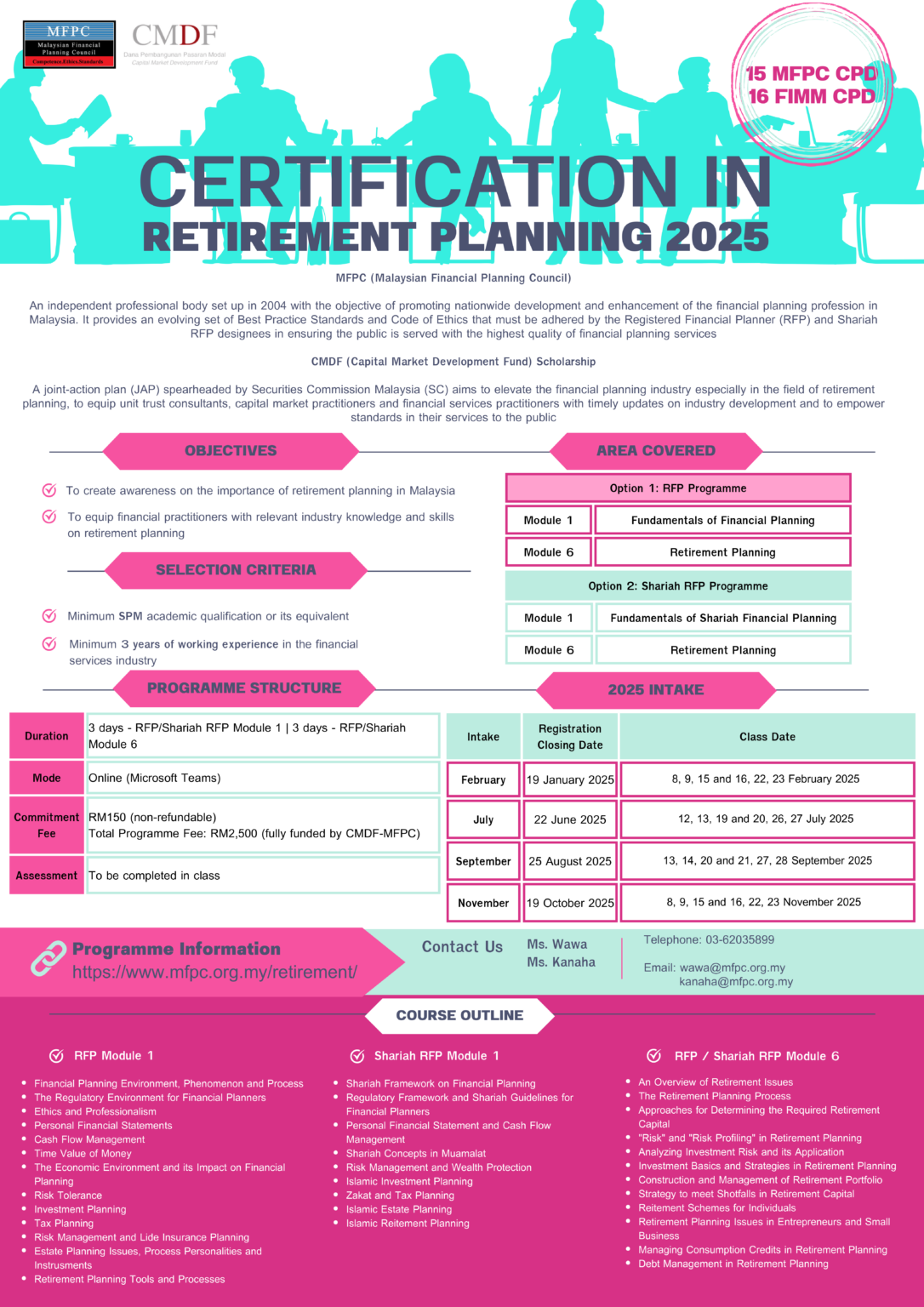Certification in Retirement Planning - MFPC