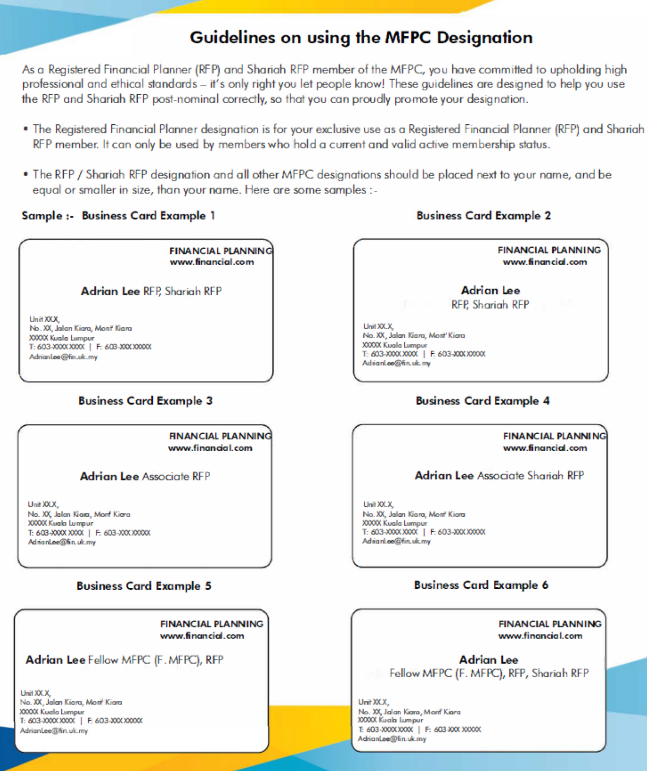 Membership Details - MFPC